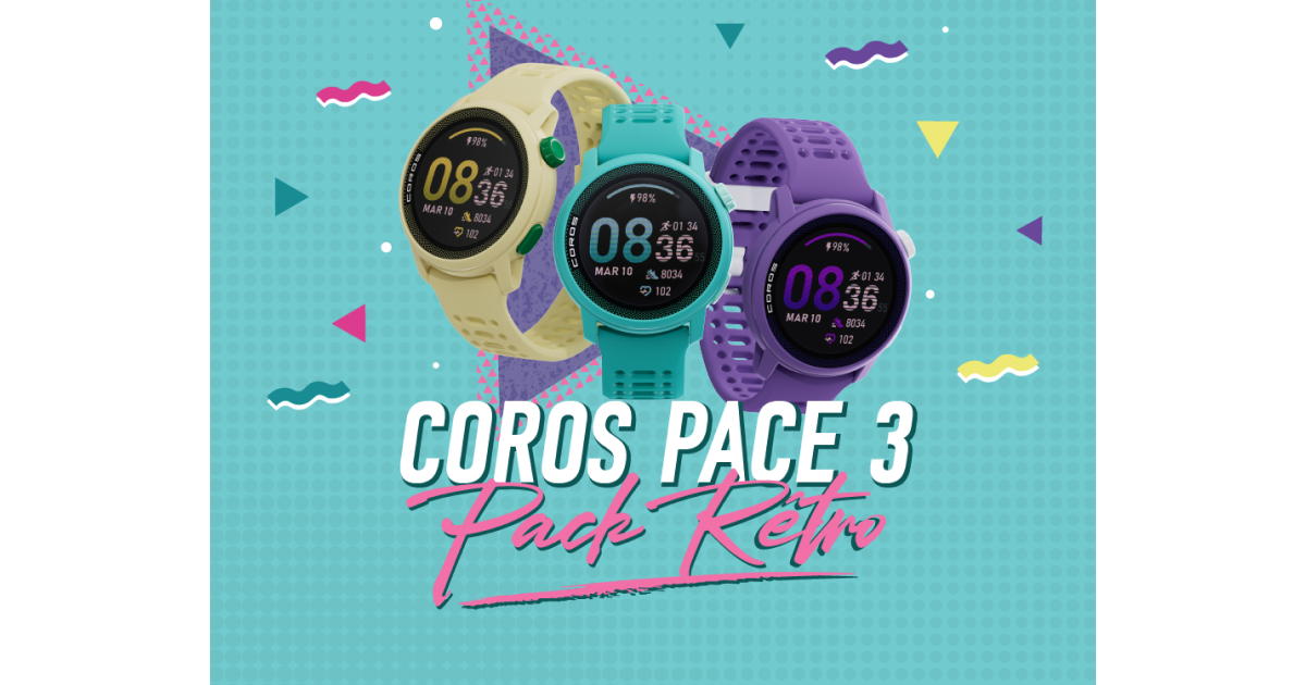 Le pack Rétro de la COROS PACE 3 arrive pour l'été